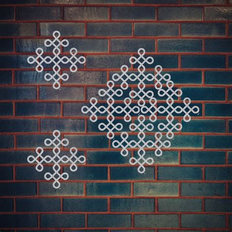 Small Muggu Kolam Cutout Diy Indian Backdrop Traditional Wall Decorations Home Office Decor Puja