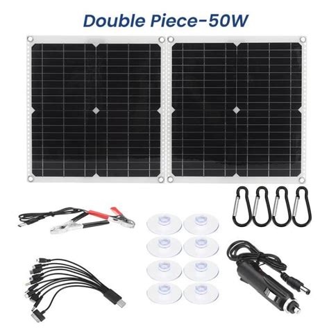Deux pièces Kit De Panneaux Solaires Pliables 18v 50w 100a Cc usb