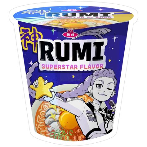 Rumi Superstar Flavor Ramyeon Ramen Huntrix Kpop Demon Hunters Sticker 케이팝 그림 캐릭터 그리기