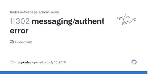 messaging authentication error · issue 302 · firebase firebase admin