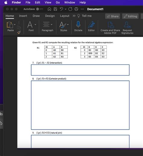 Solved Given R1 And R2 Compute The Resulting Relation For Chegg