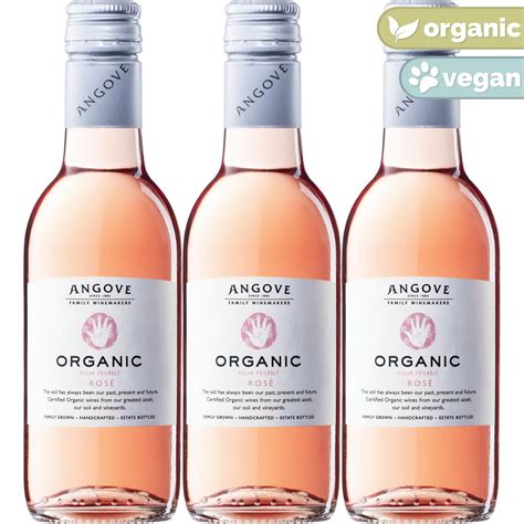 Angove Organic Rose Piccolo 3 Pack 3 X 187ml Organic Wine Store