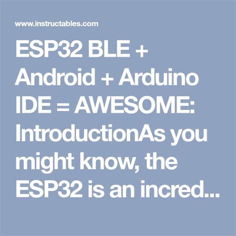 Esp32 Ble Android Arduino Ide Awesome