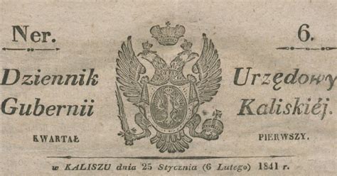 Wsie regionu sieradzkiego Dziennik Urzędowy Gubernii Kaliskiej 1837