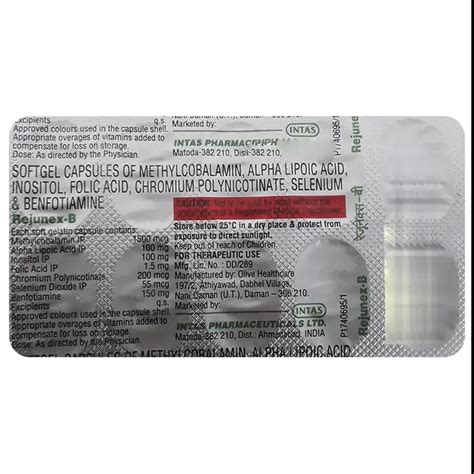 Rejunex B Soft Gelatin Capsule View Usage Side Effects Price And Subtitute Egmedi