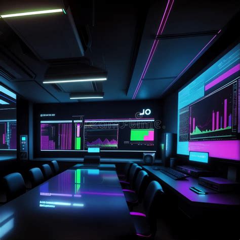 Big Screen At Office With Data Analytics Stock Image Image Of Tech