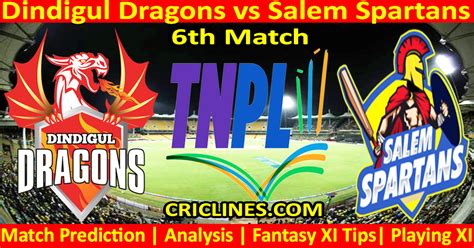 Today Match Prediction Did Vs Ss Tnpl T20 2024 6th Match Who Will Win