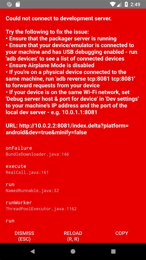 Npm Error In Reloading The Application React Native Stack Overflow