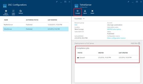 Azure Automation Y PowerShell DSC Return GiS