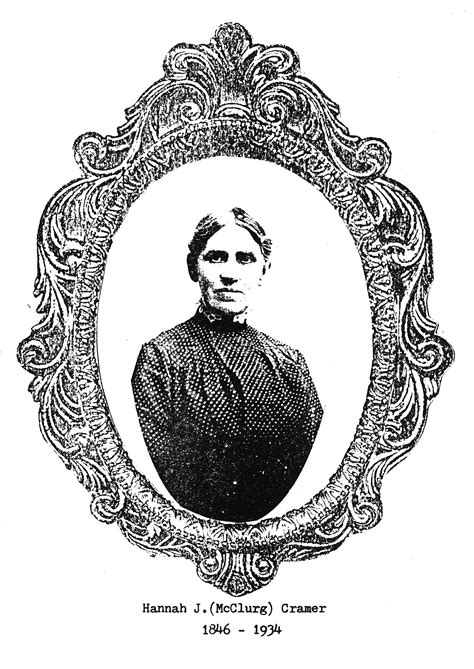 Hannah Jane Mcclurg Cramer 1846 1934 Find A Grave Memorial