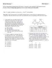 MCQ Review 1 PHYSICS 1 Pdf MCQ Review 1 PHYSICS 1 As The College Board Remastered The AP