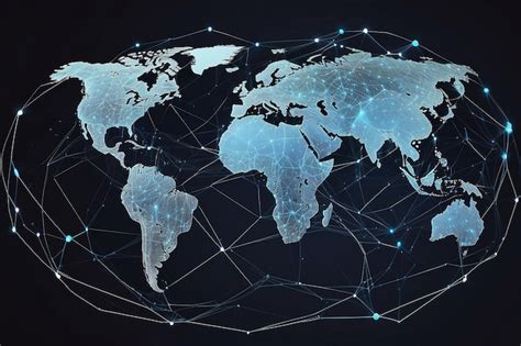 Global Network Connection Generative Ai Premium Ai Generated Image