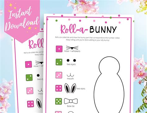 Spring Roll A Bunny Game Fun Spring Game For Class Party Classroom