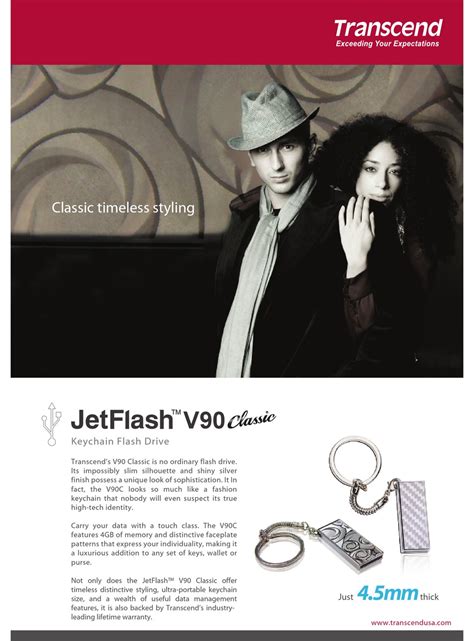 Transcend Jetflash V90 Classic Brochure And Specs Pdf Download Manualslib