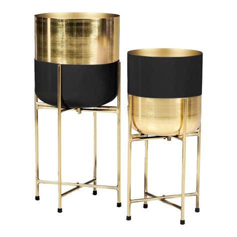 Depot Pflanztopf Set Florin Herren Größe One Size Gold Schwarz