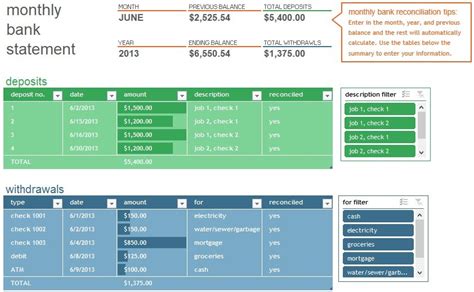 Free Bank Statement Template [excel Word Pdf] Best Collections