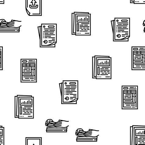 Paper Document Office Note Page Vector Seamless Pattern 21230987 Vector Art At Vecteezy