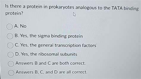 Solved Is There A Protein In Prokaryotes Analogous To The