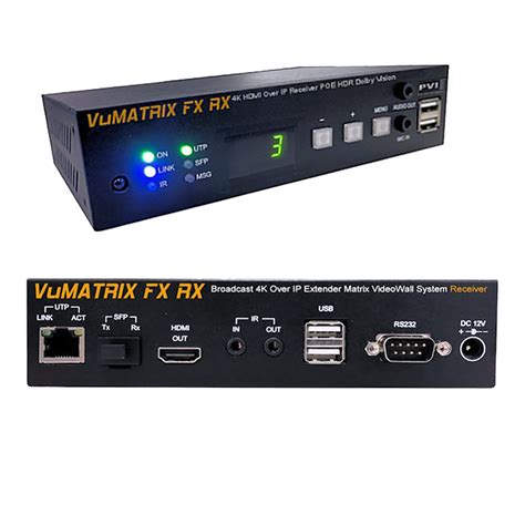 Vumatrix Fx Rx Receiver Unit Hd 4k Matrix Over Ip Extender G Pro