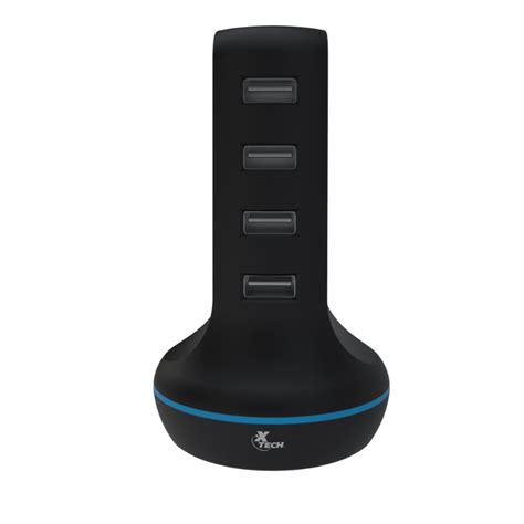 Estacion Con 4 Puertos Xtech Usb Para Carga Conector De Entrada Nema
