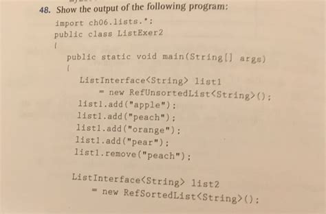 Solved 48 Show The Output Of The Following Program Import
