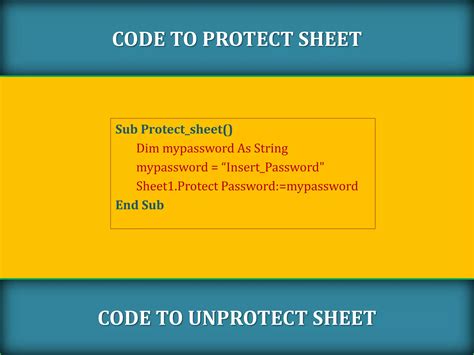 Macros Code For Protecting And Unprotecting Sheets Ppt