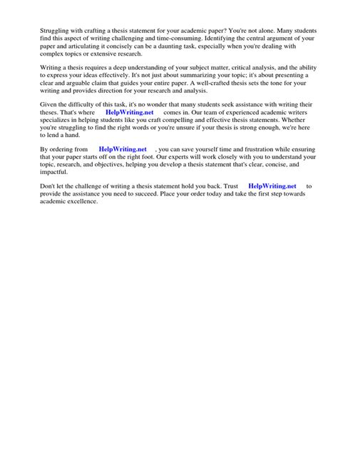 Practice Identifying Thesis Statements Download Free Pdf Worksheet Thesis