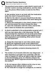 Exit Hesi Practice Questions Pdf Exit Hesi Practice Questions Study Online At Https Quizlet