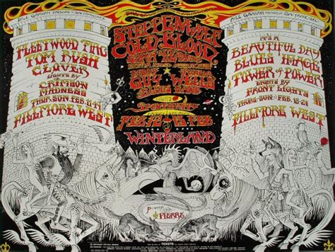 Fleetwood Mac Vintage Concert Poster From Fillmore West Feb At Wolfgang S Fillmore