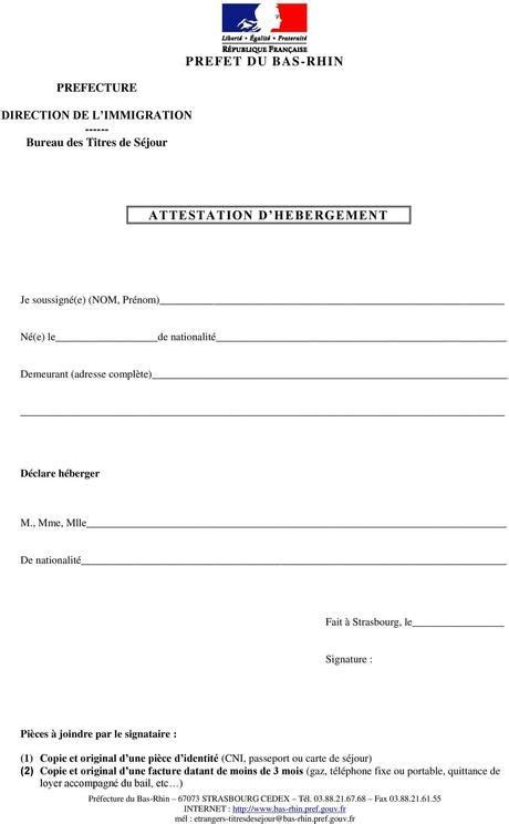 attestation d hébergement pdf a imprimer