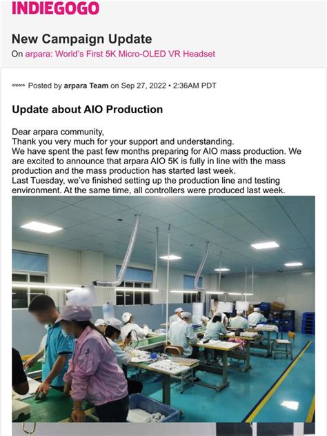 Indiegogo 📢 Update 17 From Arpara Worlds First 5k Micro Oled Vr Headset Milled