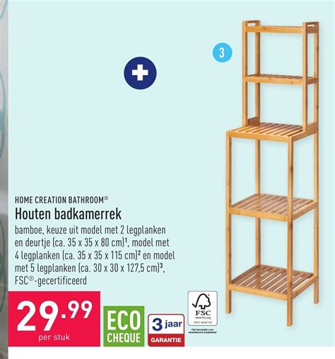 Home Creation Bathroom Houten Badkamerrek Promotie Bij ALDI