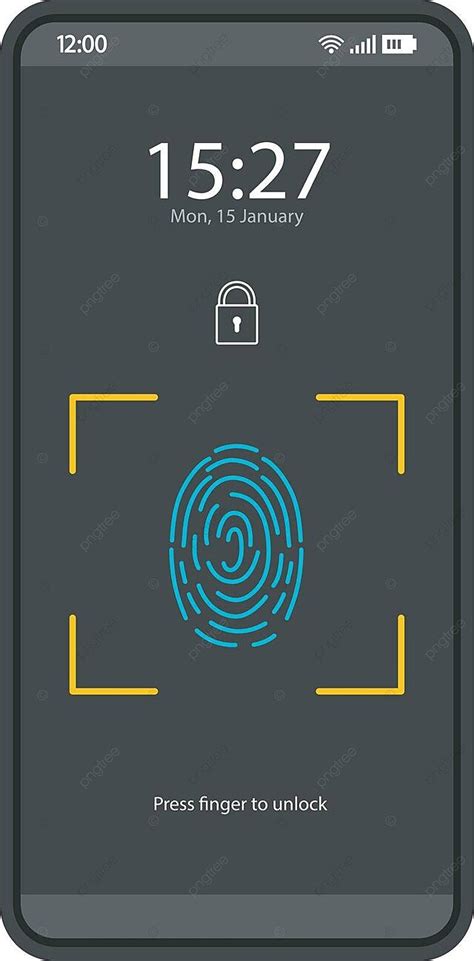 Biometric Authentication Smartphone Interface Vector Template Media