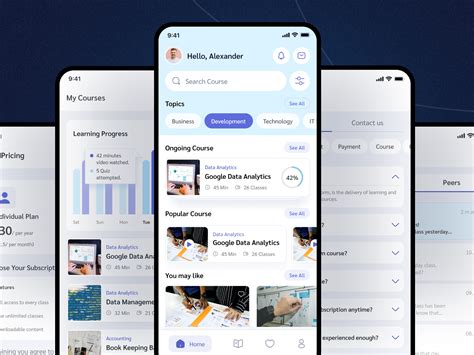 E Learning And Online Class App Ui Kit By Arc Digital Agency On Dribbble