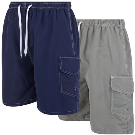 Iberryny Mens Swim Trunks Quick Dry Swimwear With Mesh Lining 2 Pack