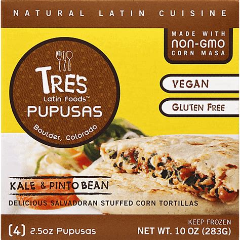 Tres Latin Foods Pupusas Kale And Pinto Bean 4 Ea Shop Foodtown