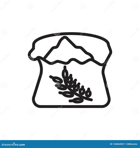 Grain Icon Vector Isolated On White Background Grain Sign Linear Symbol And Stroke Design
