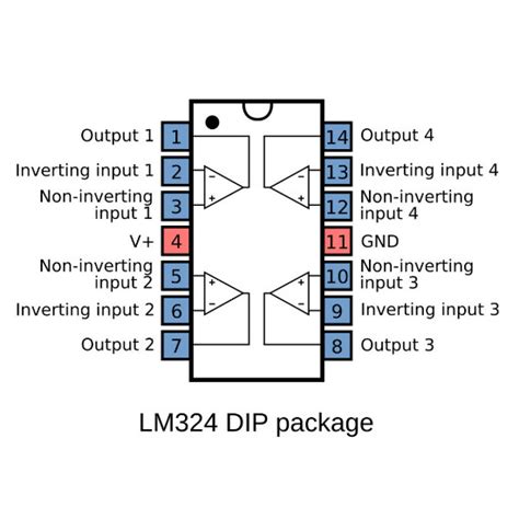 LM324 Quad Opamp Pinout