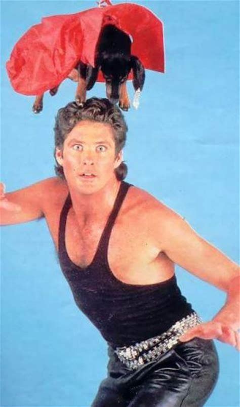 Just David Hasselhoff With Some Puppies ~ Vintage Everyday Celebrity
