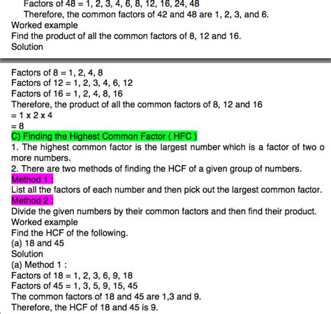 Form 1 Short Notes ~ Math 4sb