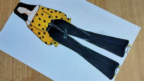 رسم ازياء كاجوال سهلة جدا 💛 رسم ازياء للمبتدئين رسم بنات تعلم
