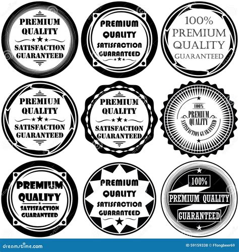 Collection Of Premium And High Quality And Guarantee Labels Design