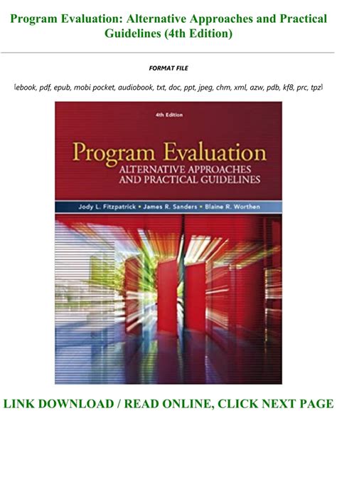 Ebook Program Evaluation Alternative Approaches And Practical
