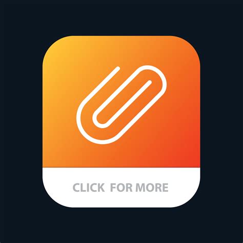 Attachment Attach Clip Add Mobile App Button Android And Ios Glyph Version 13327604 Vector Art