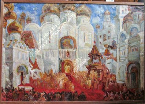 Федор Федоровский Эскиз декорации к опере «Борис Годунов М П Мусоргского Венчание на