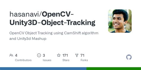 Github Hasanaviopencv Unity3d Object Tracking Opencv Object