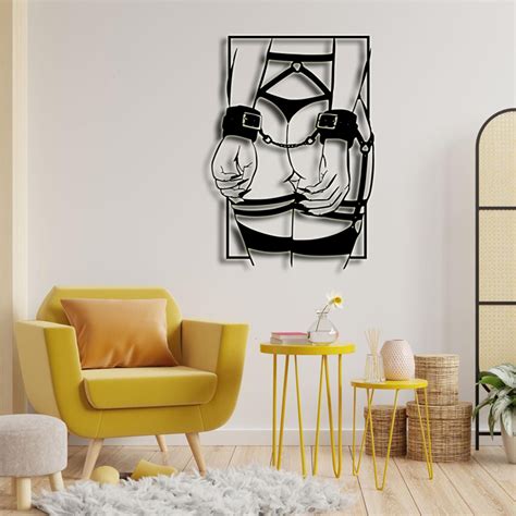 Bdsm Adult Content Metal Wall Art Sensual Bondage Erotic Art Nude