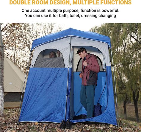 Kingcamp Spacious Double Room Shower Tent Solar Shower Combo Kingcamp Outdoors