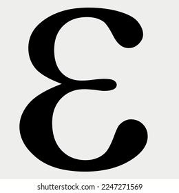 Greek Alphabet Symbol Epsilon Vector Illustration Stock Vector Royalty