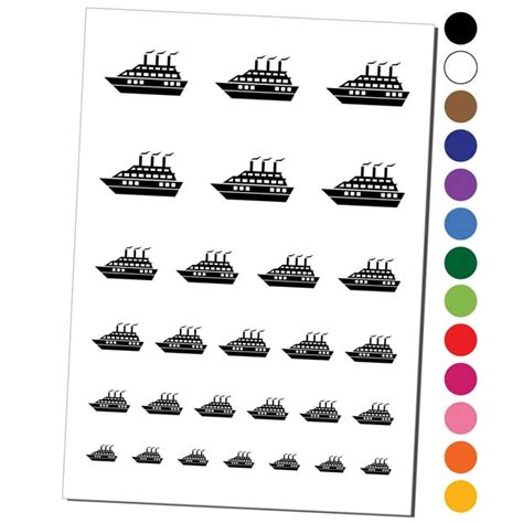 Vacation Cruise Ship Boat Water Resistant Temporary Tattoo Set Fake